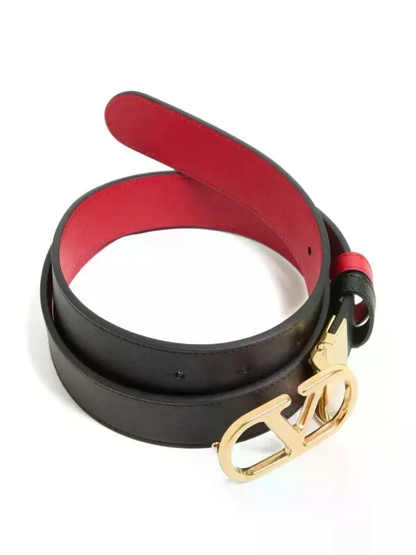 Valentino Garavani Vlogo Signature Reversible Belt - Black