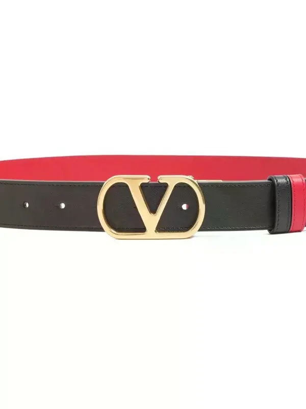Valentino Garavani Vlogo Signature Reversible Belt - Black