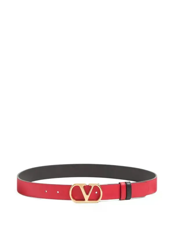 Valentino Garavani Vlogo Signature Reversible Belt - Black