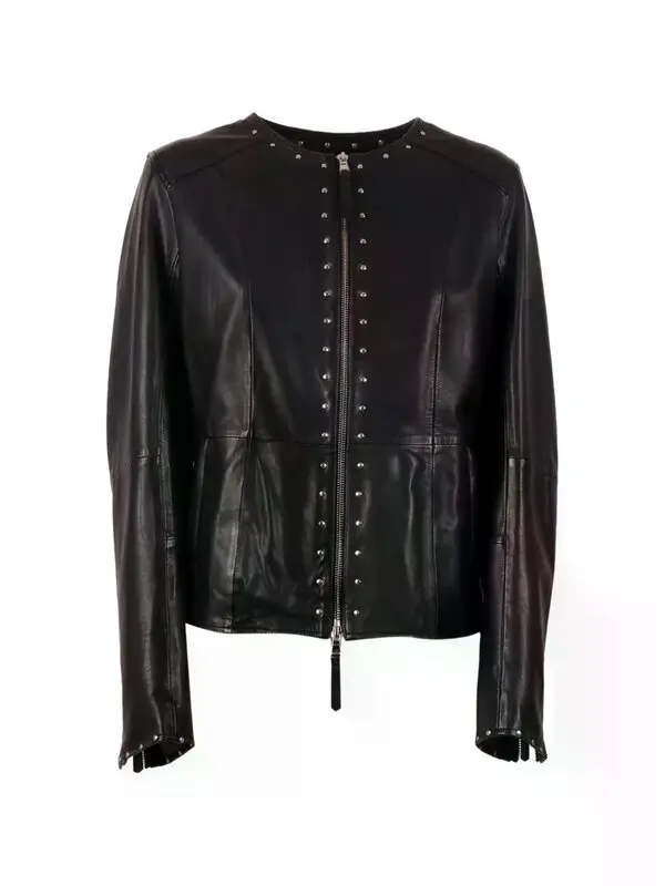 BULLY Stud-embellished Collarless Jacket