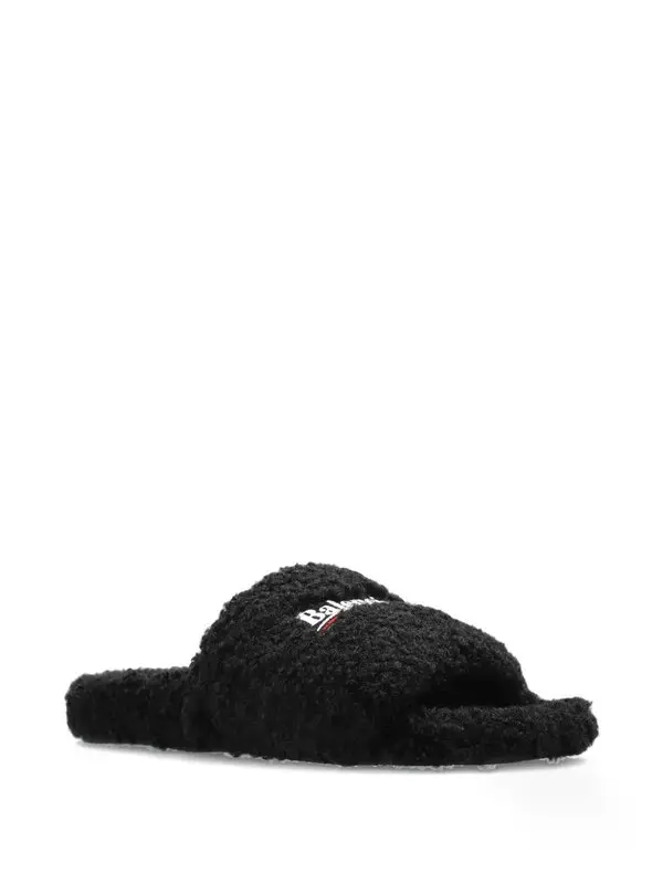 Balenciaga Logo-embroidered Slides