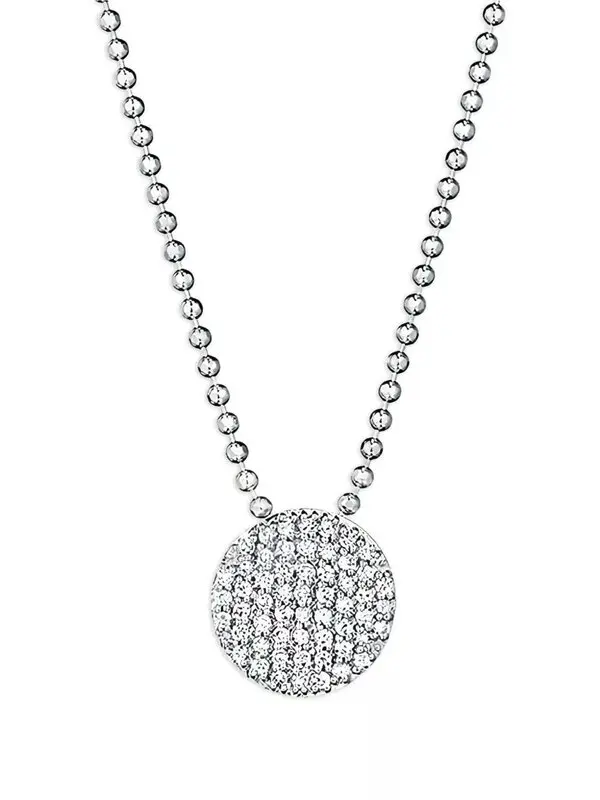 Phillips House 14k White Gold Mini Infinity Diamond Necklace - Silver