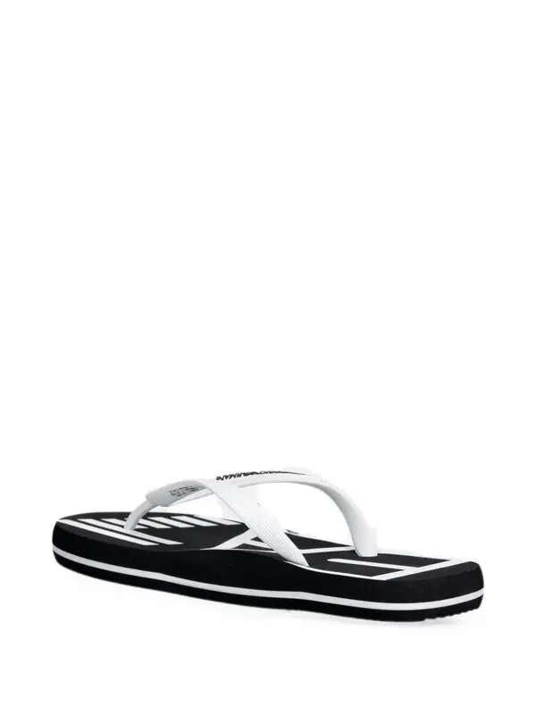 EA7 Logo Print Flip Flops