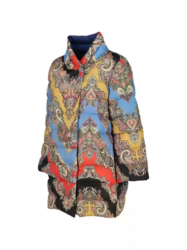 Etro Paisley Print Puffer Coat