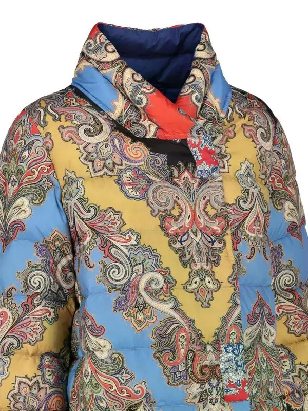 Etro Paisley Print Puffer Coat