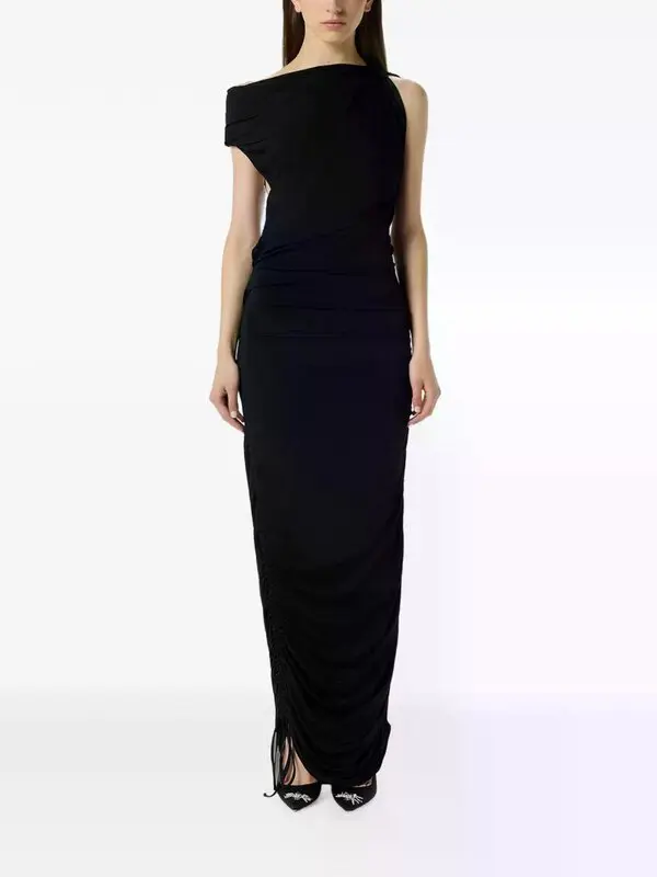 Blumarine One-shoulder Ruched Maxi Dress