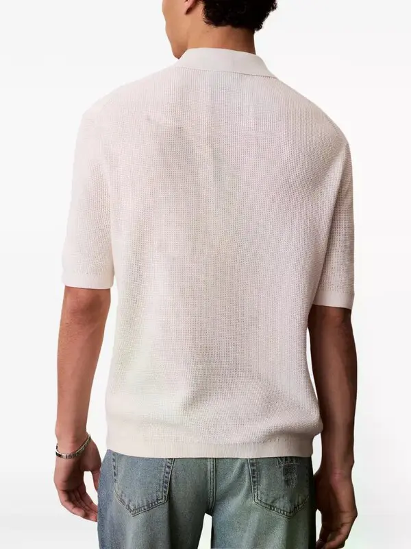 Calvin Klein Waffle-knit Polo Shirt