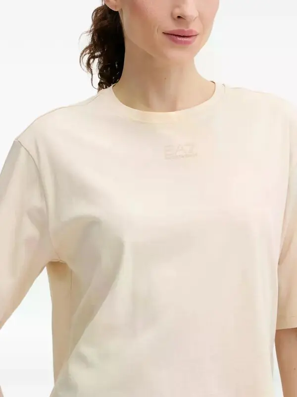 EA7 Logo Print Cropped T-shirt
