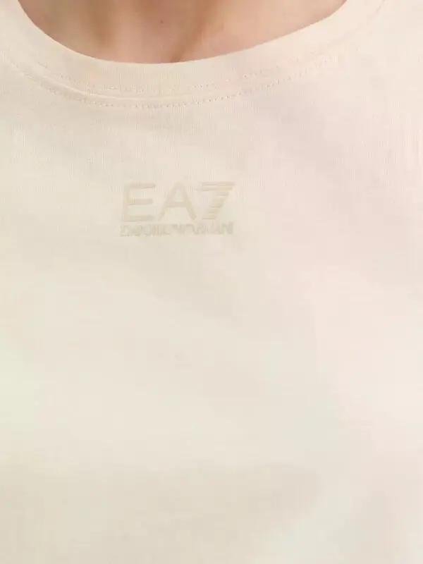 EA7 Logo Print Cropped T-shirt
