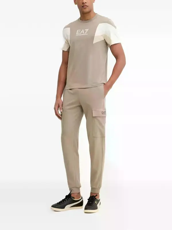 EA7 Summer Block Cotton Jersey Crew-neck T-shirt