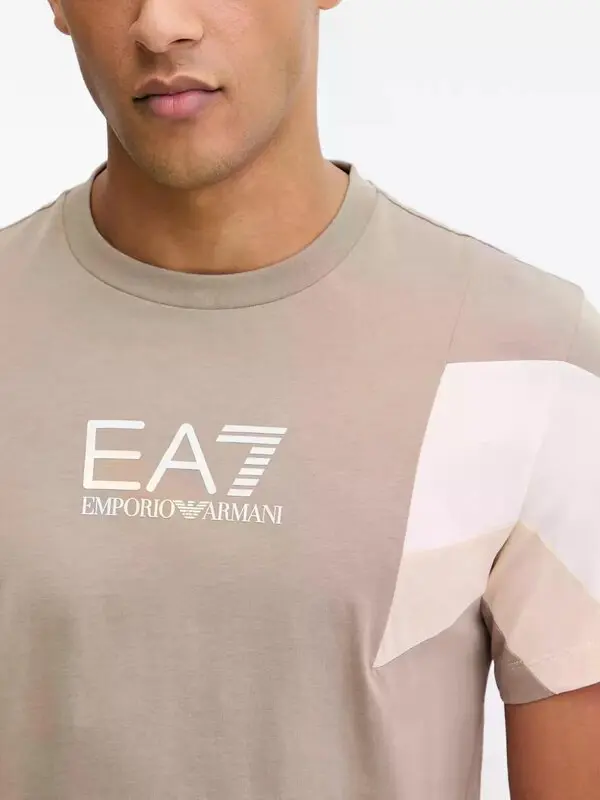 EA7 Summer Block Cotton Jersey Crew-neck T-shirt
