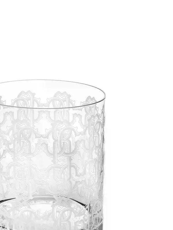 Roberto Cavalli Monogram-patterned Glass Set