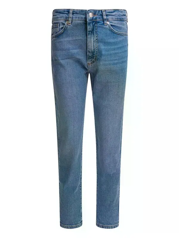 Max Mara Logo-patch Five-pocket Denim Jeans - Blue