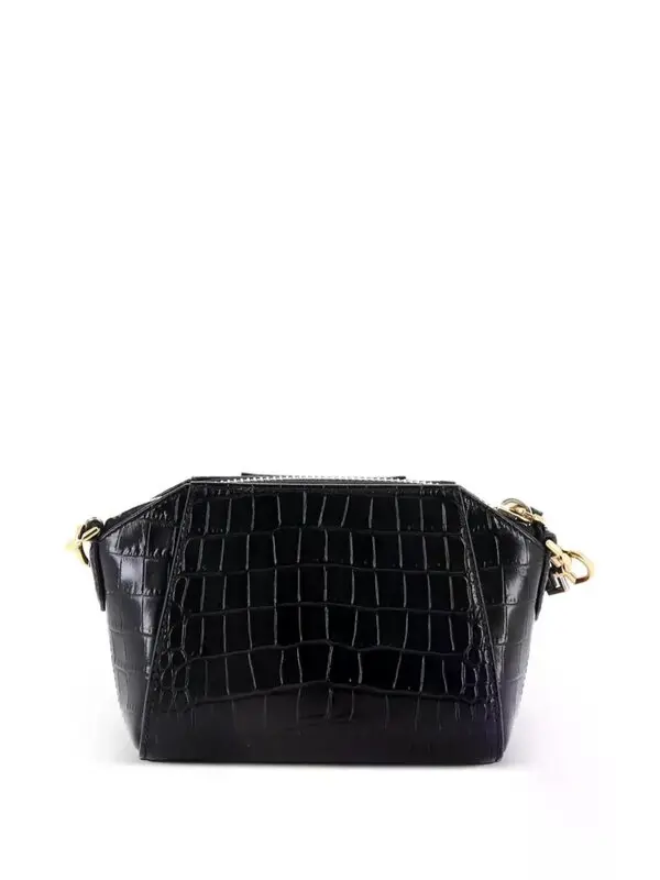 Givenchy Antigona Crocodile Embossed Leather Nano Crossbody Bag
