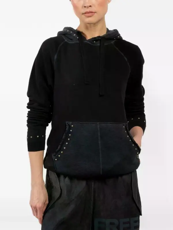 FREECITY Studded Hooded Hoodie