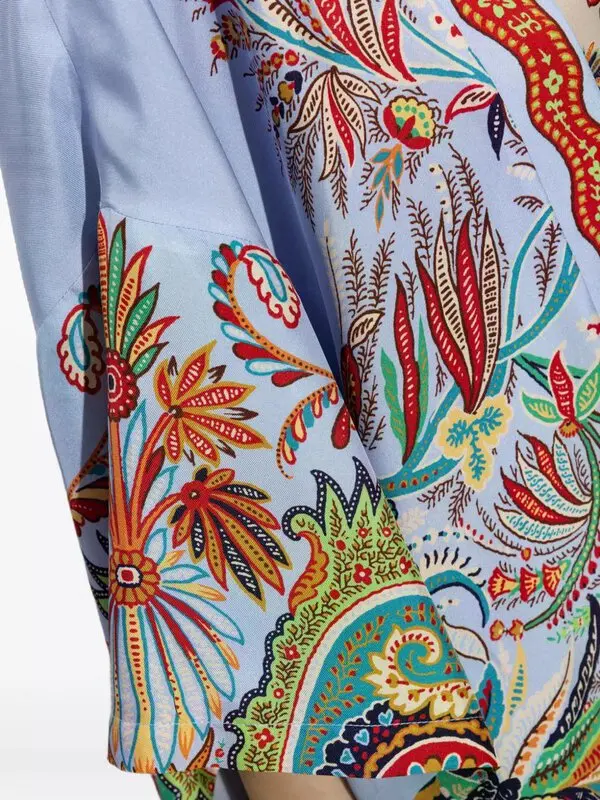 Etro Paisley Print Silk Top