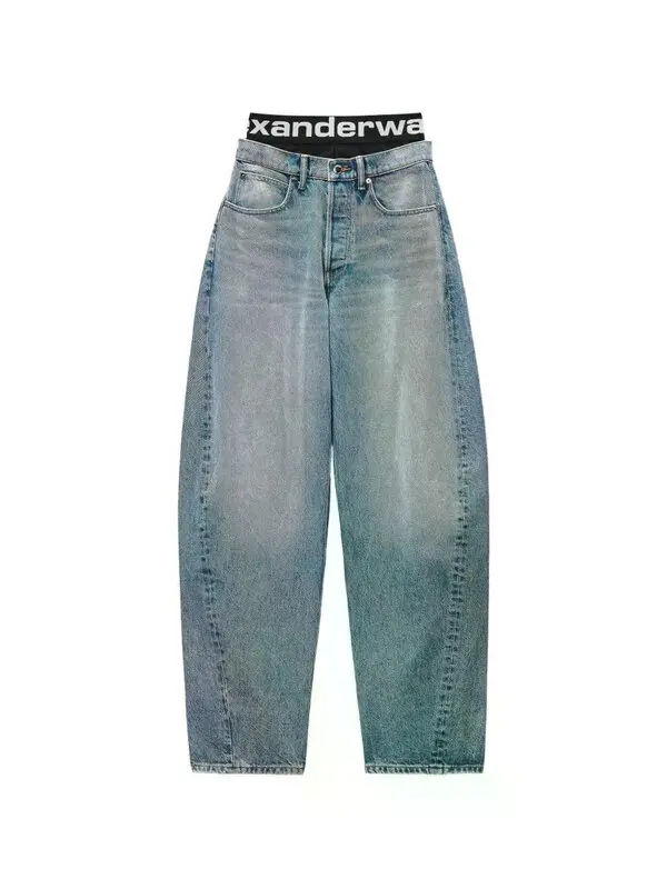 Alexander Wang Layered Effect Tapered Jeans - Blue