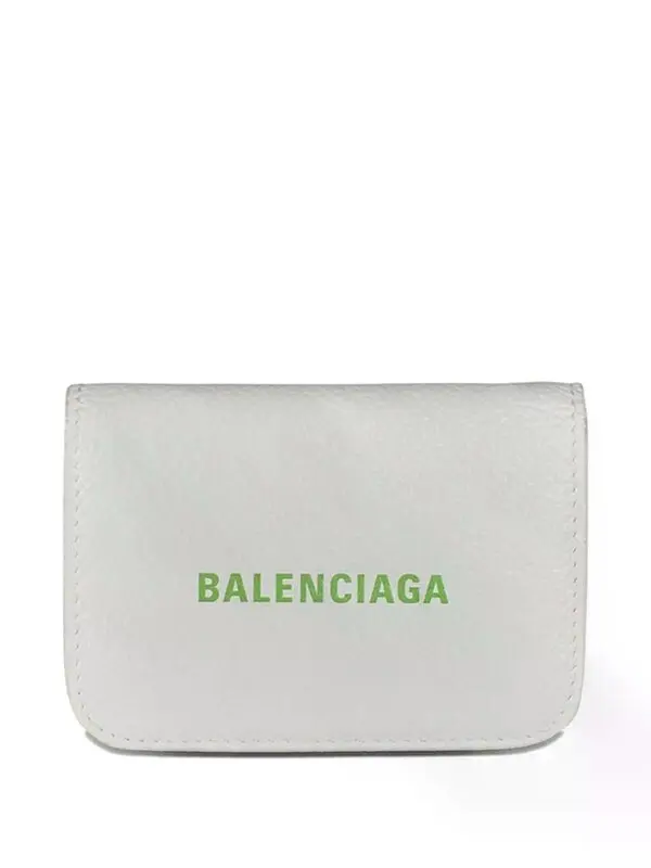 Balenciaga Mini Logo-print Wallet - White