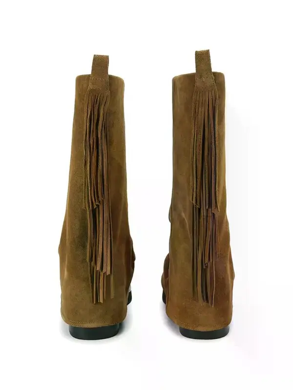 Kurt Geiger Fringe Gaiter Biker Boots