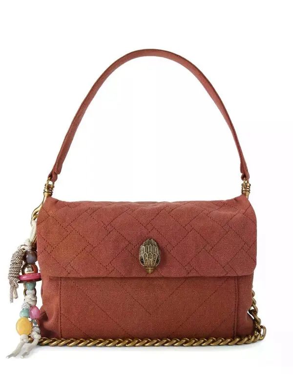 Kurt Geiger Kensington Quilted Canvas Shoulder Bag - Brown