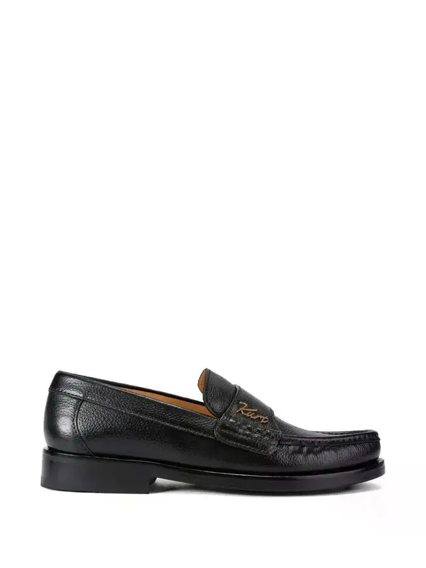 Kurt Geiger Limehouse Pebble Grain Loafers - Black
