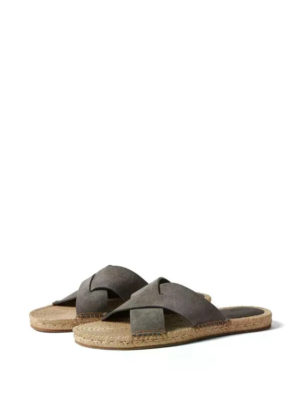 Zegna Suede Espadrille Sandals