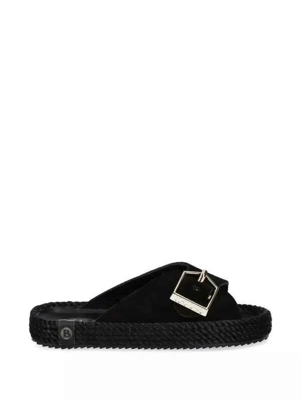 BOHONOMAD Espadrilles With Buckle Detail And Rope Trim - Black