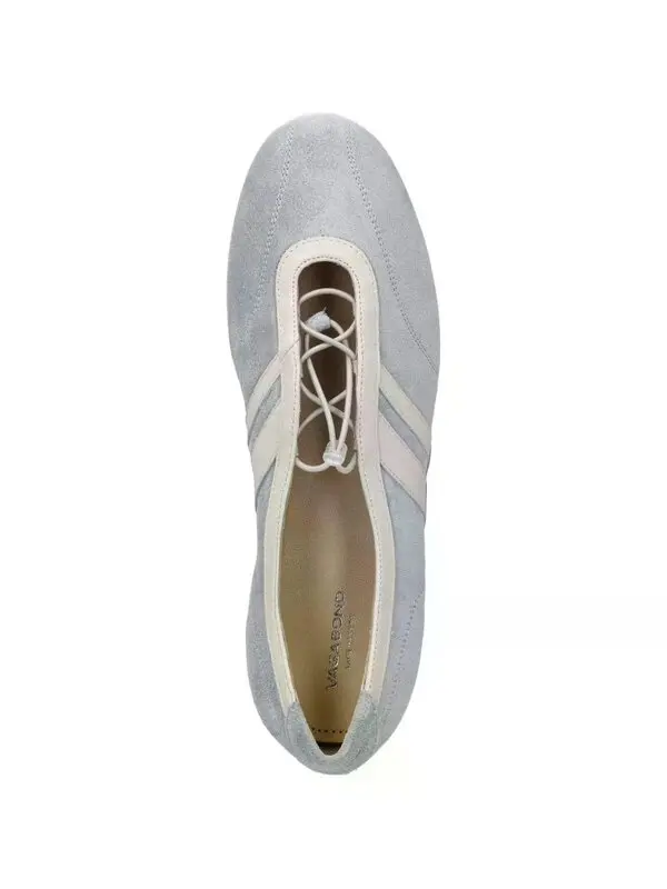 VAGABOND SHOEMAKERS Hollie Lace-up Suede Ballet Flats
