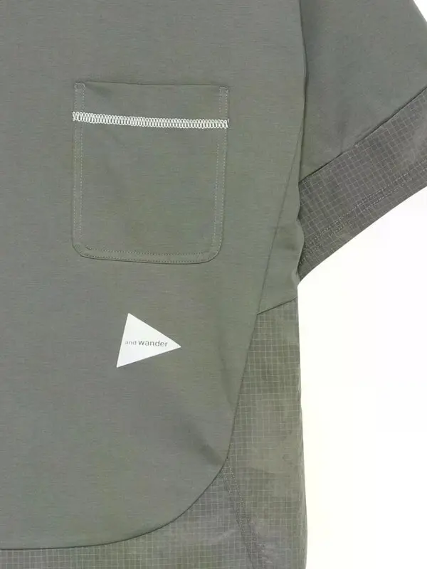 AND WANDER Combi Short-sleeves T-shirt