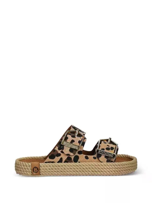 BOHONOMAD Leopard-print Buckle Espadrilles