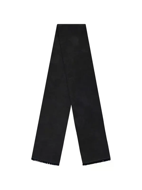 Zegna Floral-jacquard Fringed Scarf