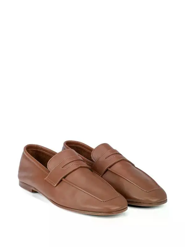 SOPHIQUE Essenziale Leather Loafers - Brown