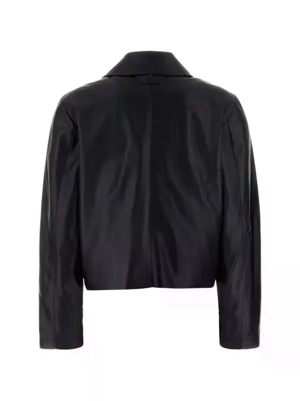 SALVATORE SANTORO Leather Button-fastening Cropped Jacket