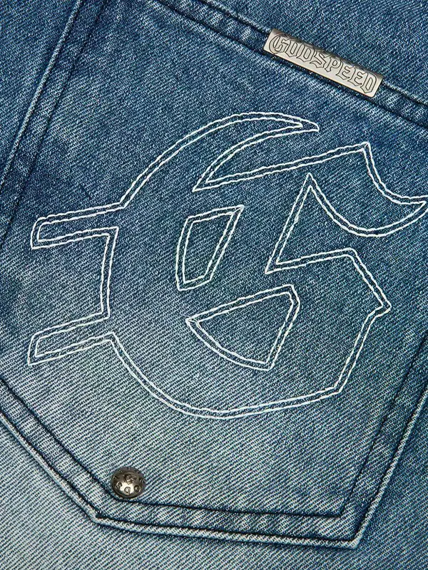 GODSPEED Appliqué Denim Shorts