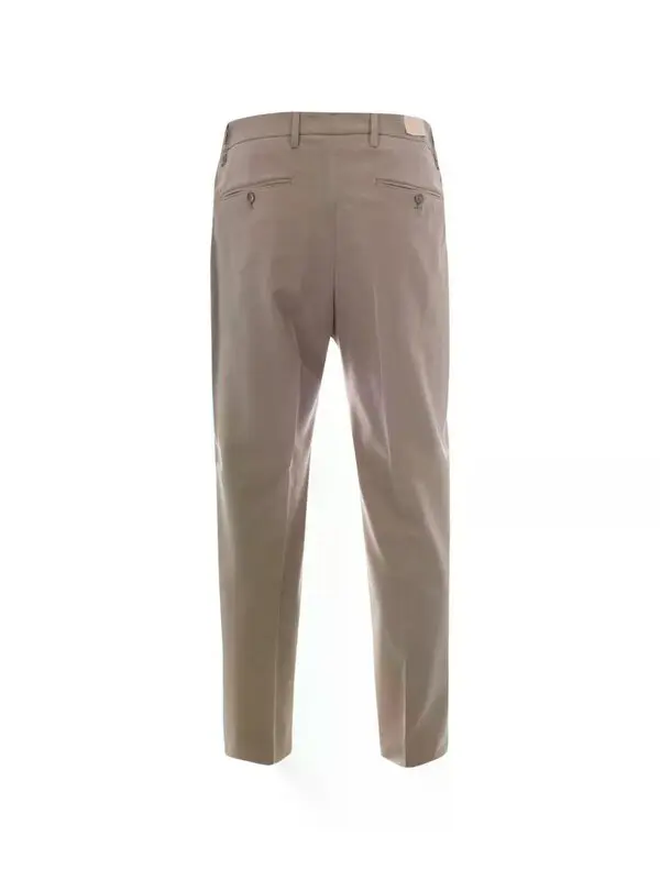 BRIGLIA 1949 Beige Pleated Tapered-leg Trousers
