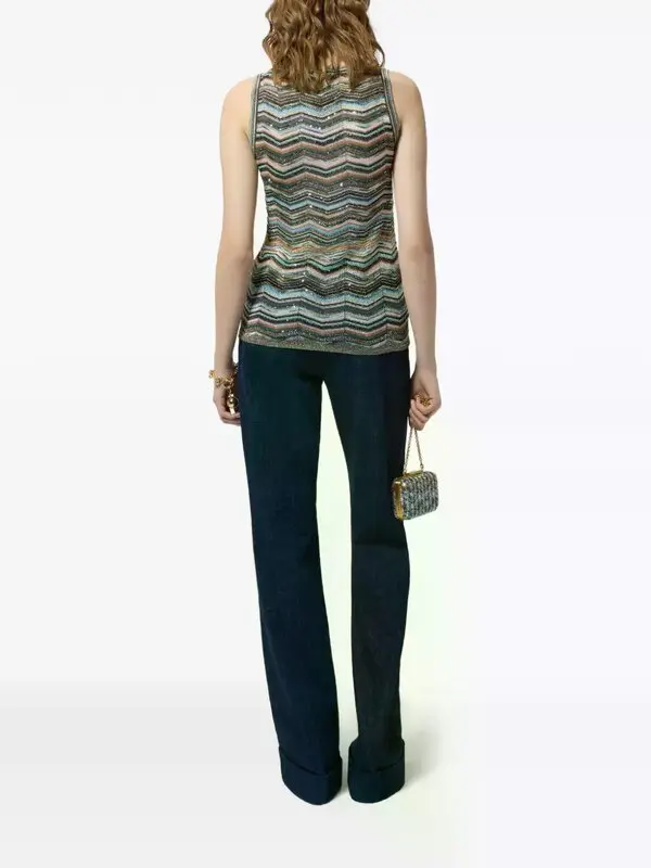 Missoni Zigzag Knit Sleeveless Top