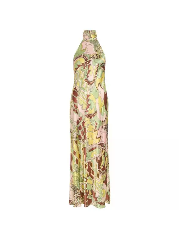 Rixo Maura Abstract Print Maxi Dress - Pink