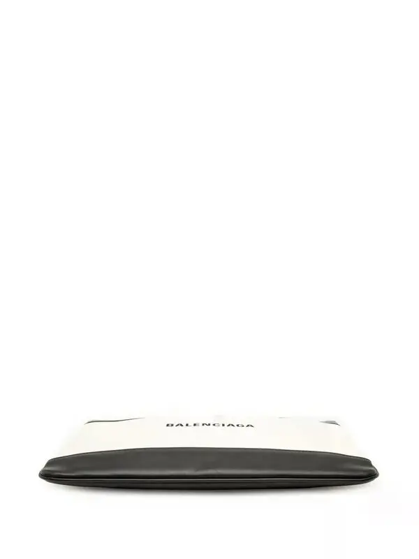 Balenciaga Canvas Navy Clip M Clutch Bag