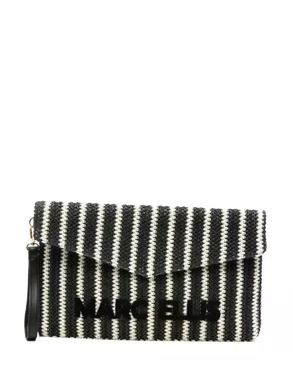 MARC ELLIS Striped Clutch Bag - Black