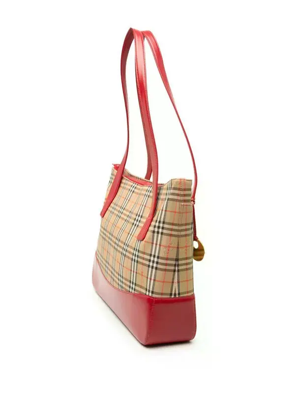 Burberry Haymarket Check Canvas Tote Bag