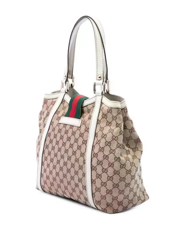 Gucci Gg Canvas Web Tote Bag