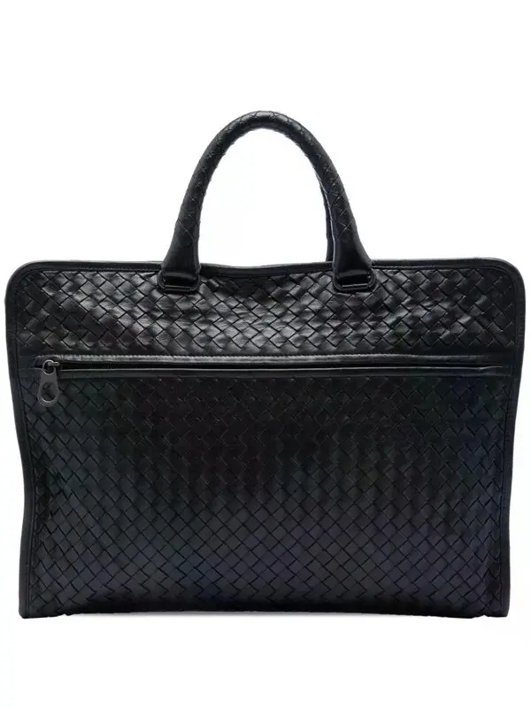Bottega Veneta 2011 Nappa Intrecciato Briefcase Business Bag - Black