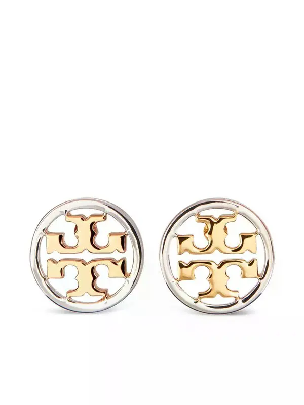 Tory Burch Logo Detail Earrings - Silver
