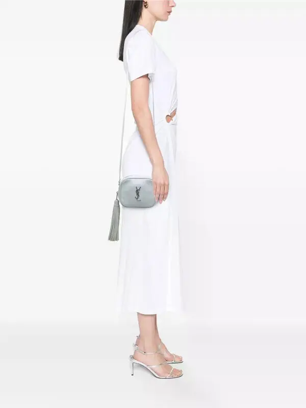 Saint Laurent Calfskin Monogram Blogger Bag - Blue