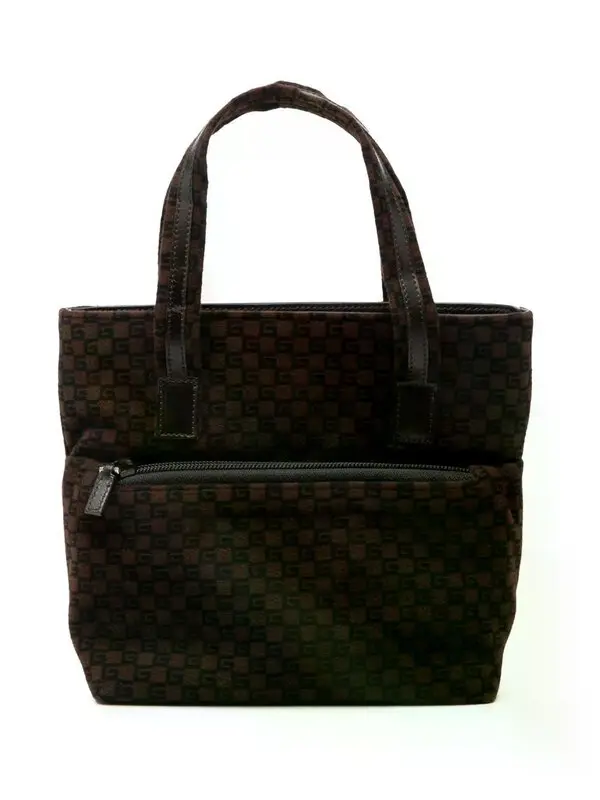Gucci Jacquard Square G Tote Bag - Brown
