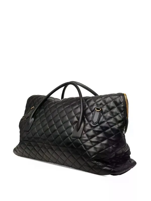 Saint Laurent Quilted Calfskin Es Giant Travel Bag - Black