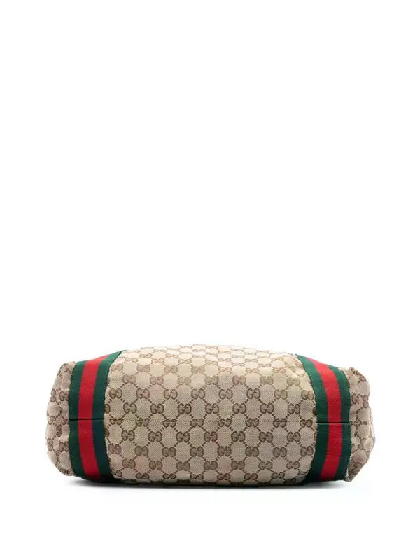 Gucci Gg Canvas Web Tote Bag