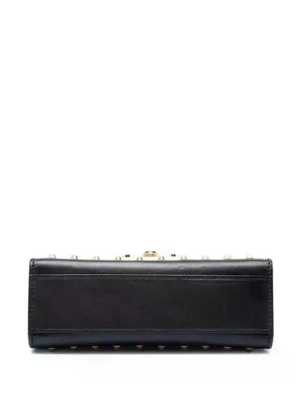 Gucci Small Pearl Studded Leather Padlock Crossbody Bag
