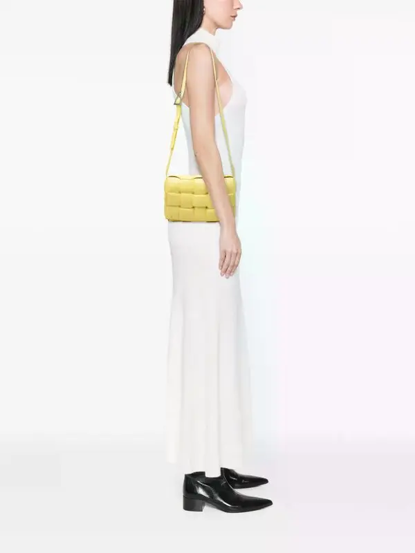Bottega Veneta Nappa Intrecciato Padded Cassette Crossbody Bag - Yellow