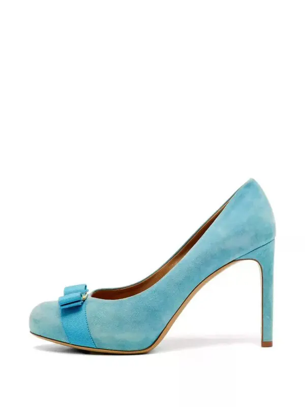 FERRAGAMO Suede Platform Pumps